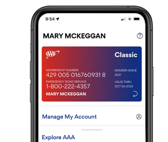 AAA Members Your Benefits Manage Renew My Membership AAA